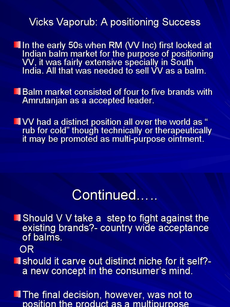 Vicks Vaporub: A Positioning Success | PDF | Common Cold