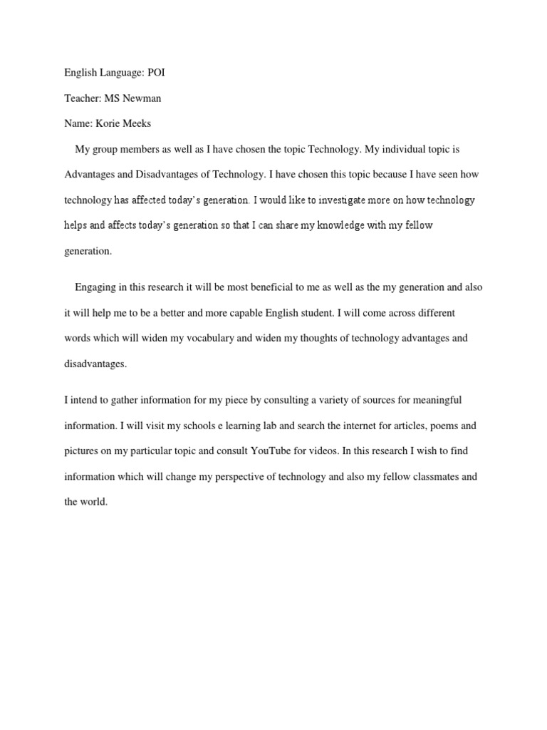 English Language POI | PDF