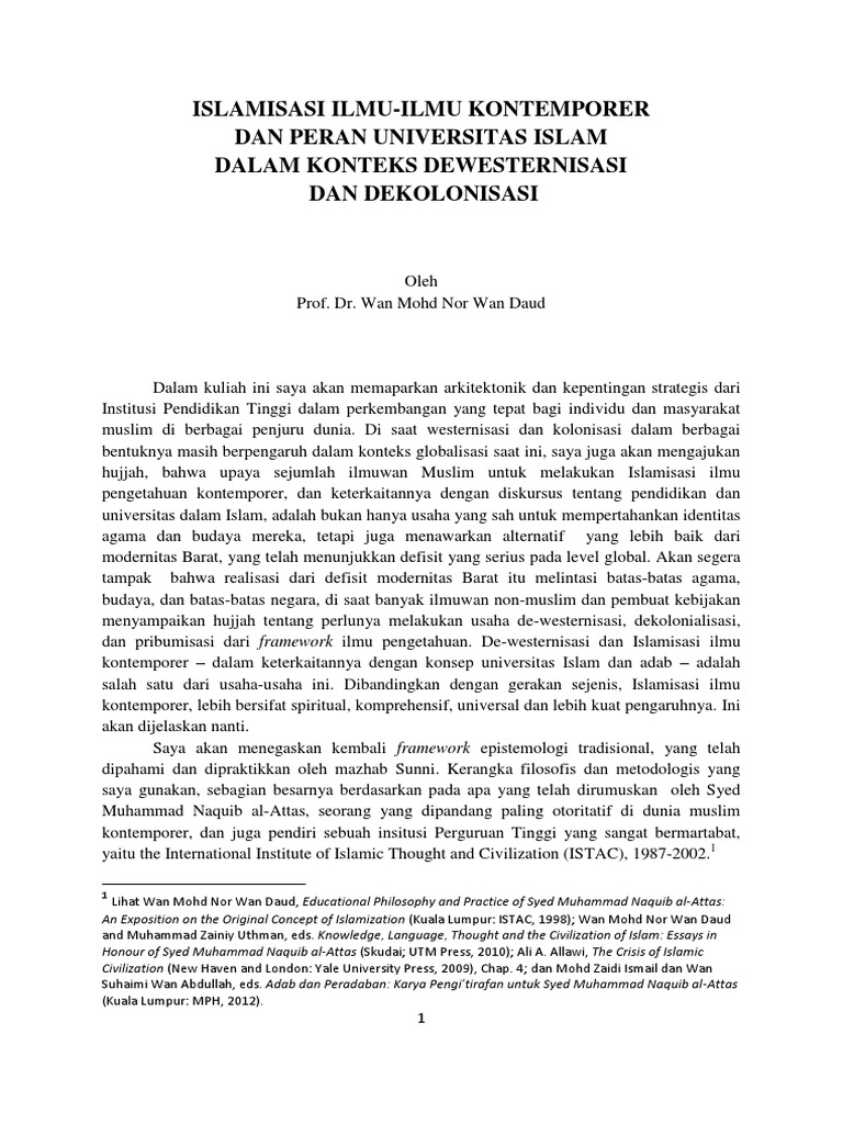 Islamisasi Ilmu | PDF