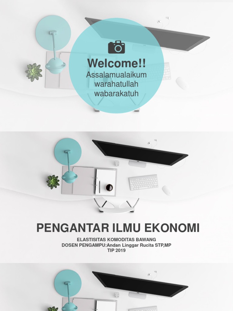 Simple Office Computer View PowerPoint Template | PDF