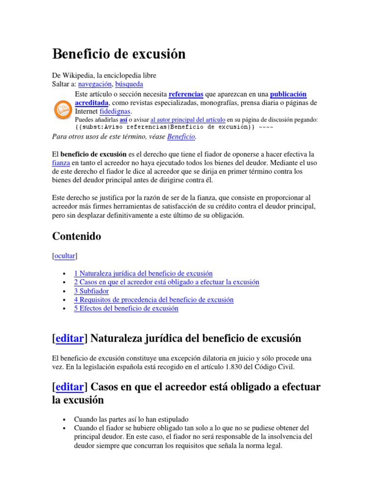 Beneficio de Excusion | PDF | Información del gobierno | Virtud
