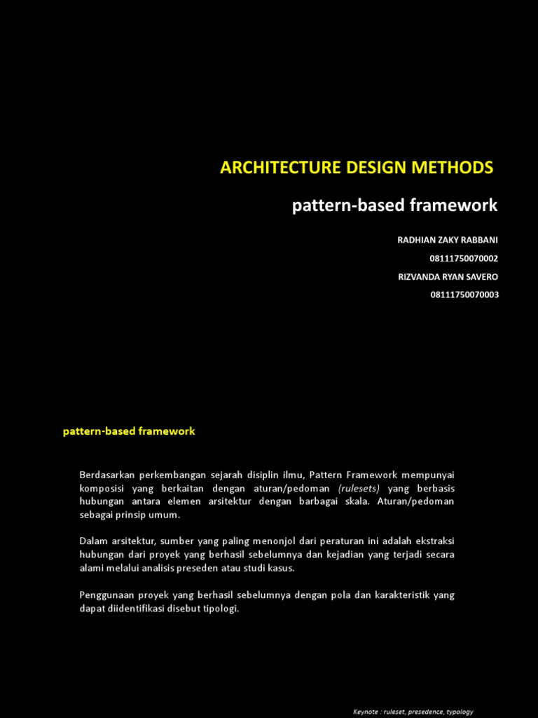 Pattern Based Framework | PDF