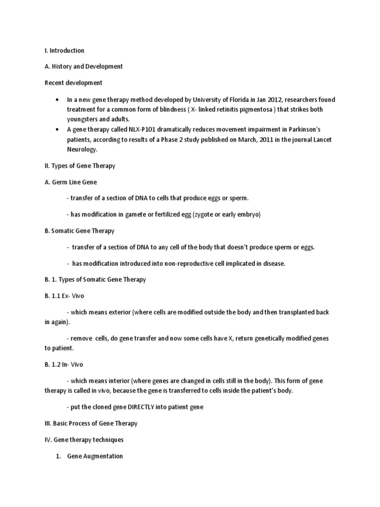 Gene Therapy | Download Free PDF | Viral Vector | Gene Therapy