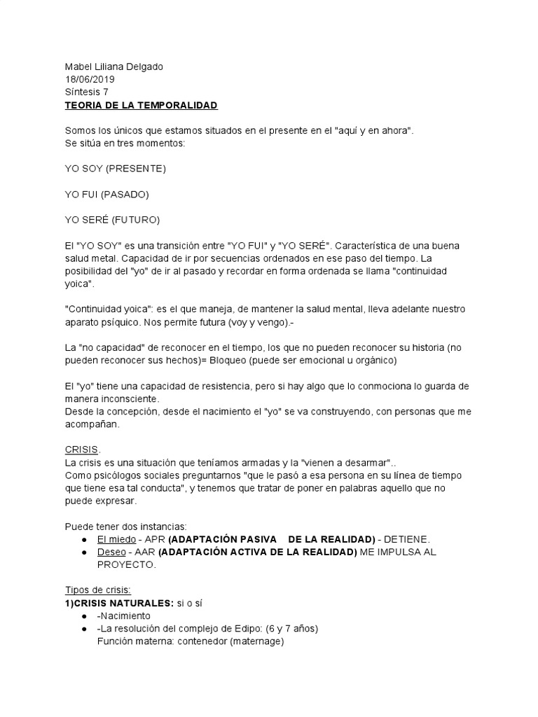 Teoria de La Temporalidad | PDF