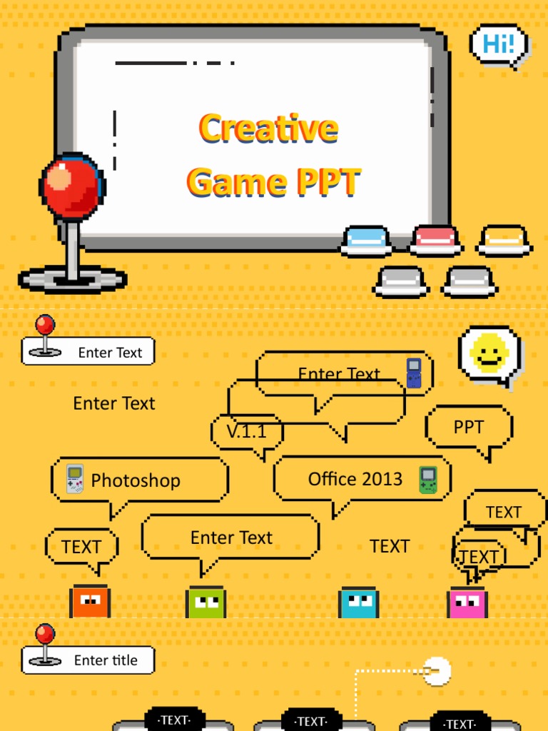 Creative Yellow Pixel Game Presentation-WPS Office | PDF
