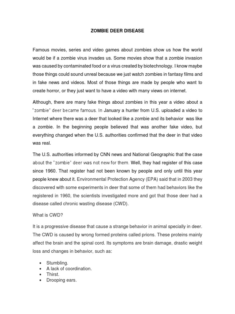 The Emerging Threat of Chronic Wasting Disease: Exploring the ...