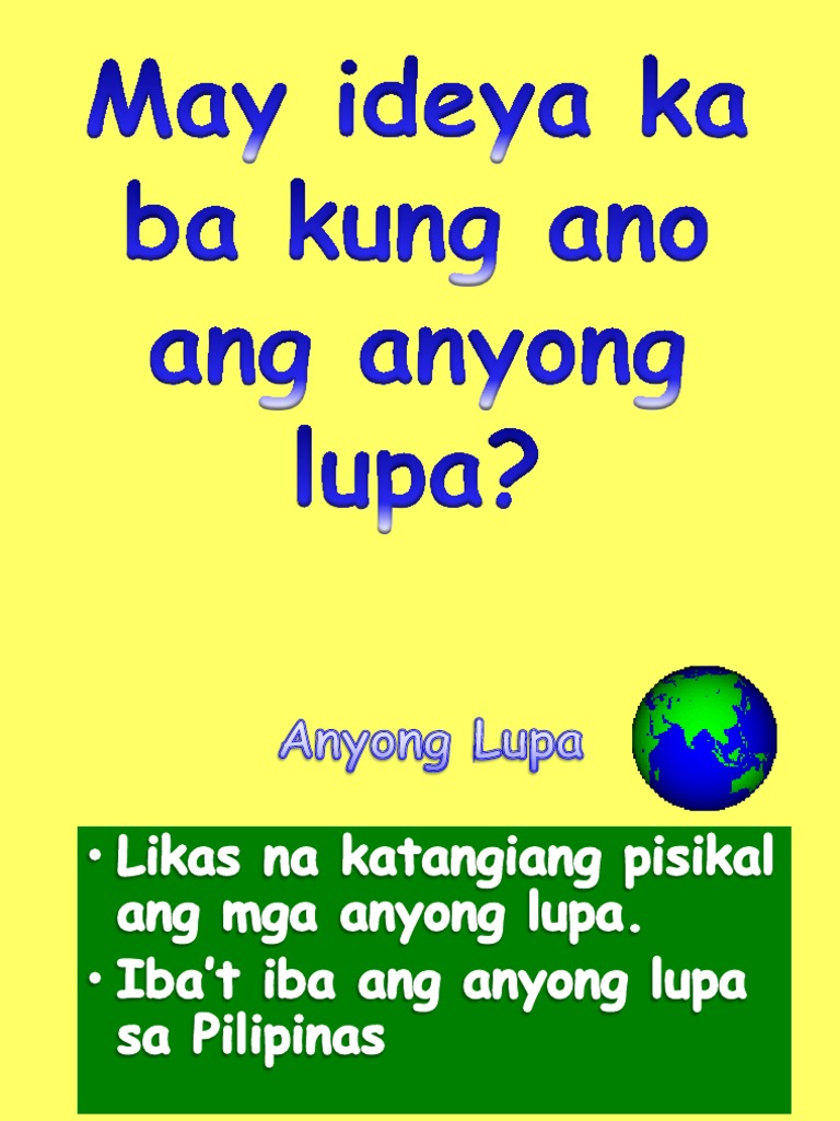 PPT-Mga Anyong Lupa | PDF