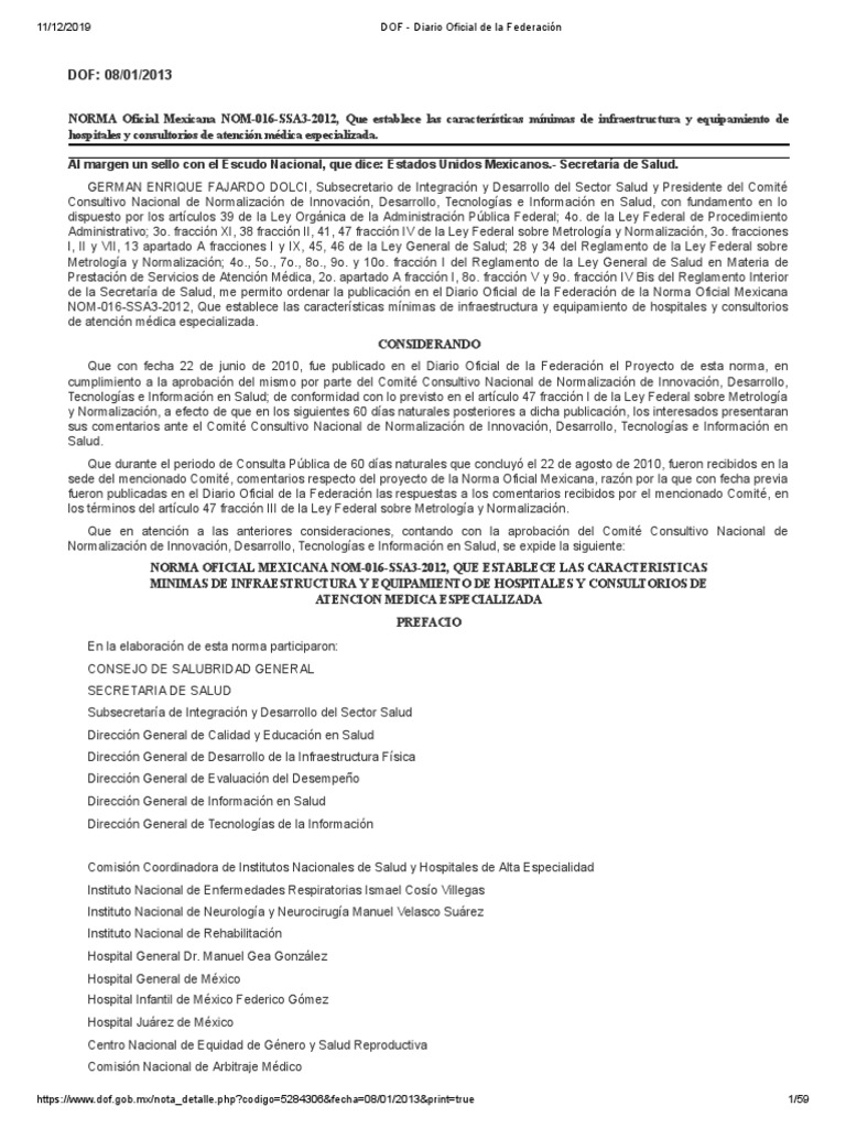 Nom 0016 | PDF | Hospital | Medicina