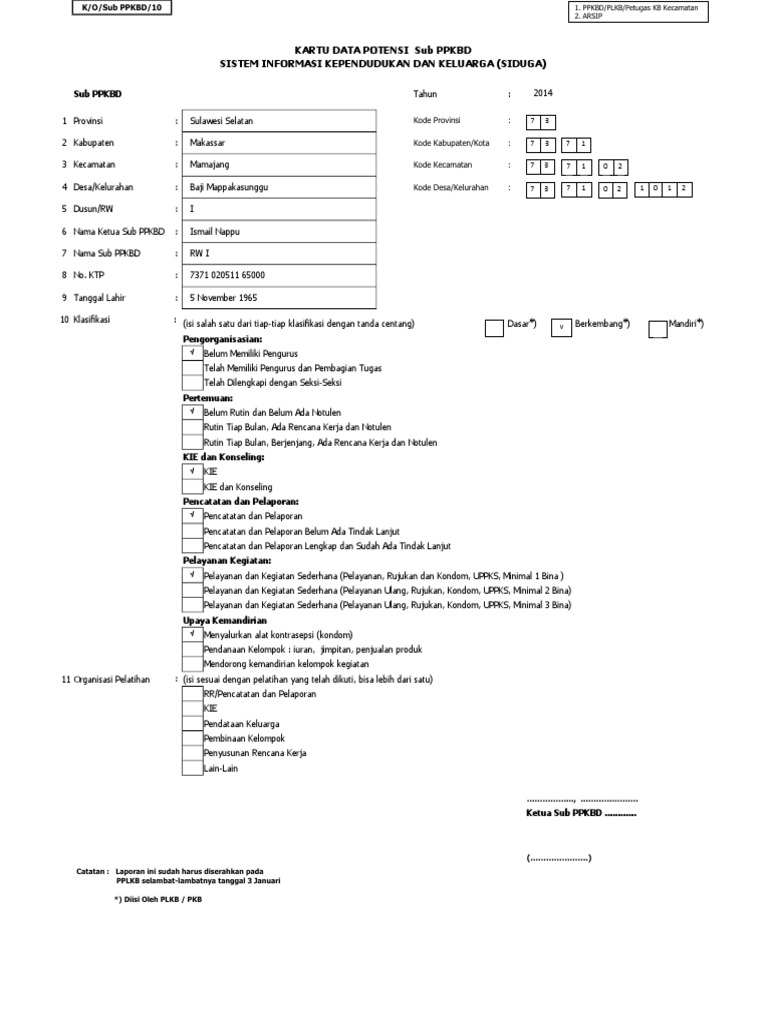K0.Sub PPKBD (Kosong - Finalisasi) | PDF