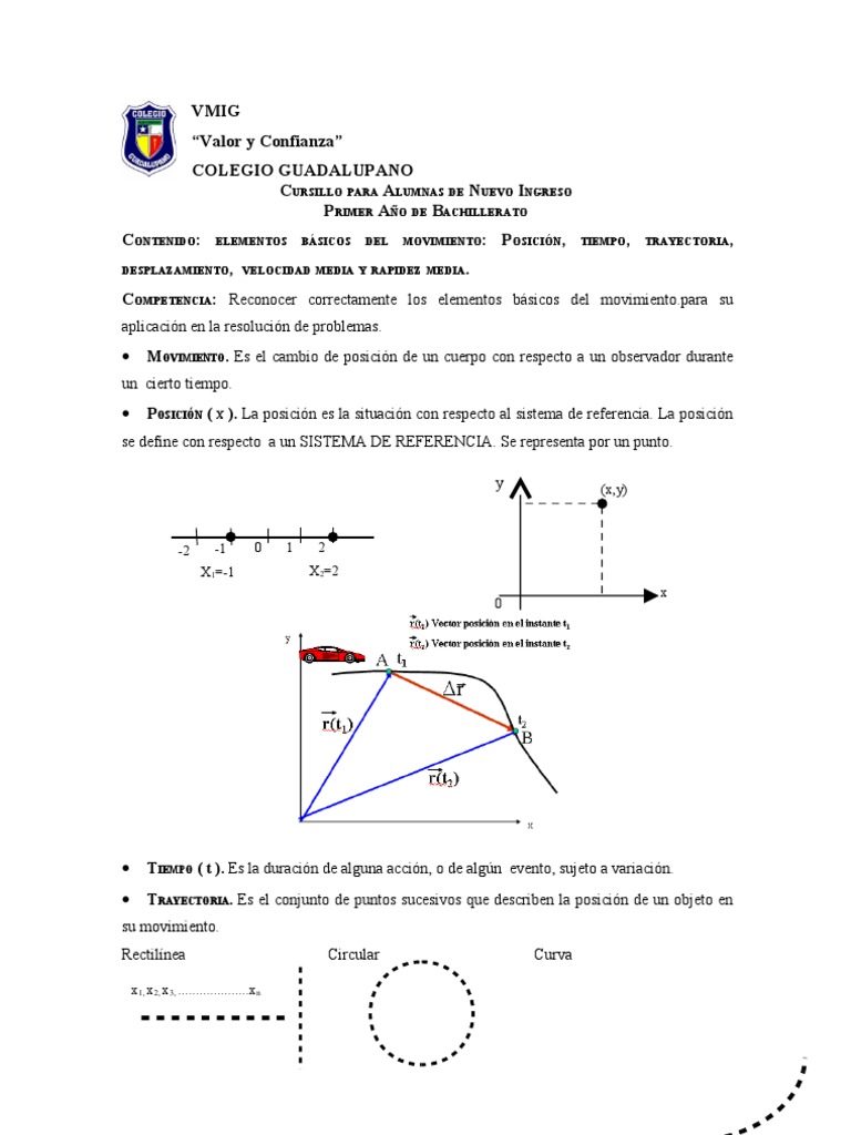 Clase 3 Elementos Básicos del Movimiento | PDF | Velocidad | Velocidad
