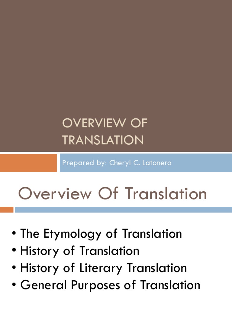 History of Translations | PDF | Translations | Writing