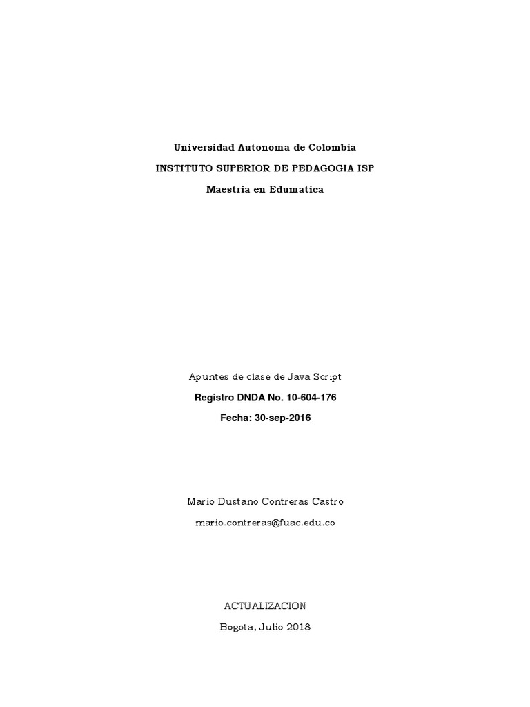 Guía Completa de JavaScript para Educadores | PDF | Script Java | Estructura de datos de matriz