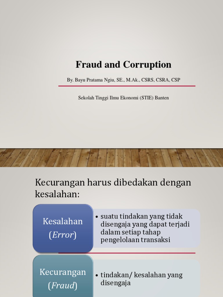Contoh Fraud dan Korupsi di BRI | PDF | Pengelolaan Keuangan & Uang