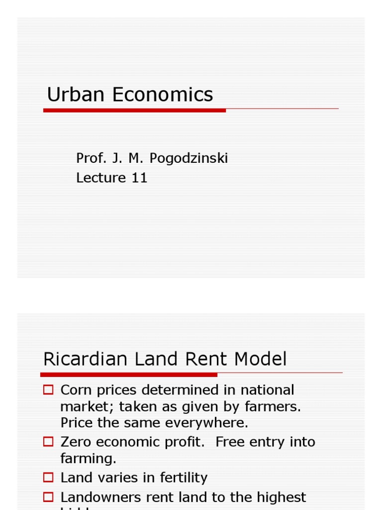 Ricardian Land Rent Model | PDF | Prices | Economic Equilibrium