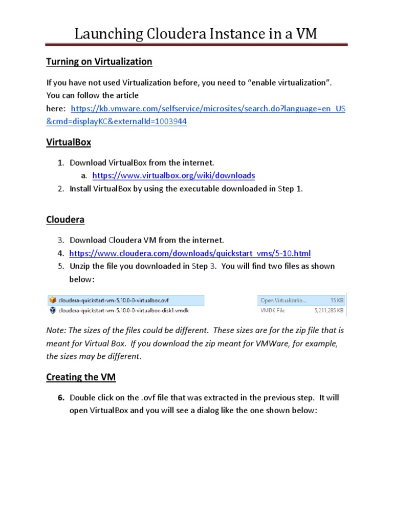 Installing Cloudera VM | PDF | Virtual Machine | Virtualization
