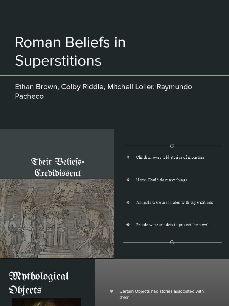 Roman Beliefs in Superstition | PDF | Greek Mythology | Anthropology Of ...