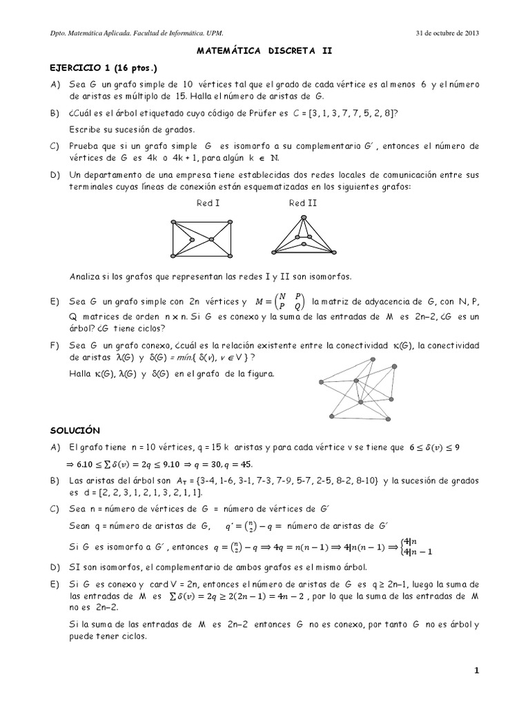 Matematicas Discretas | PDF | Teoría de grafos | Vértice (teoría de grafos)