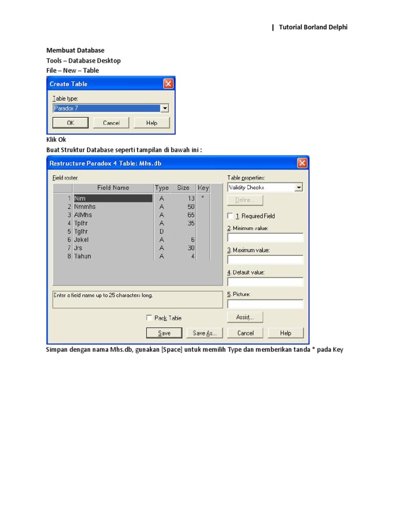 Database Sederhana Delphi Pdf Object Computer Science Databases 