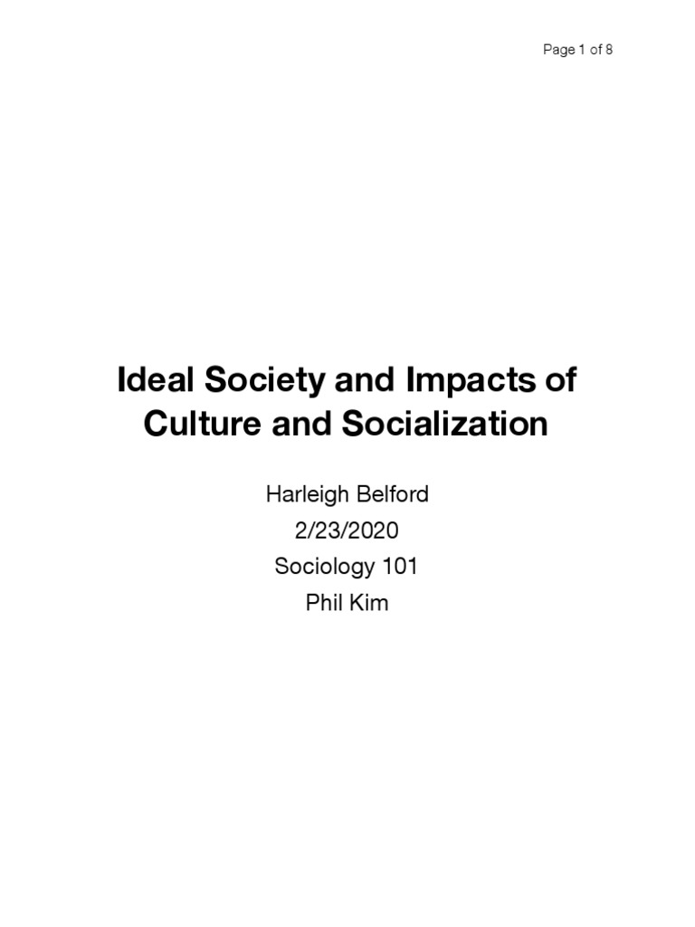 Module 2 Project Assignment | PDF | Socialization | Value (Ethics)