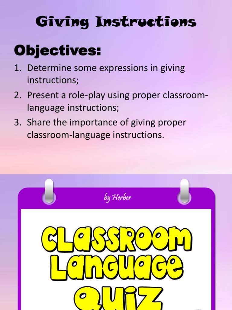 English Class-Giving Instructions | PDF | Human Communication | Semiotics