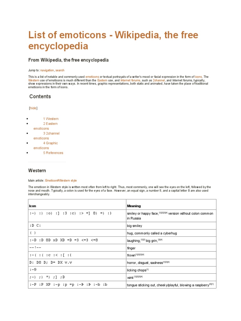List of Emoticons | PDF | Cyberspace | Communication