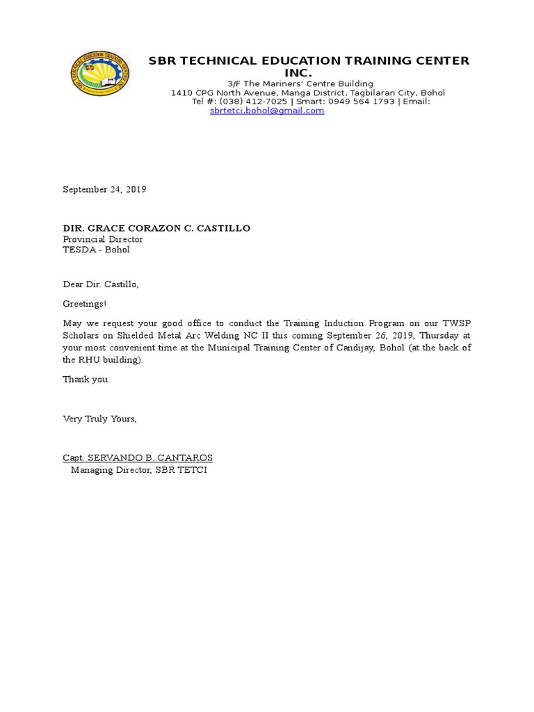 TIP (Letter Request) 1 | PDF | Electric Heating | Welding