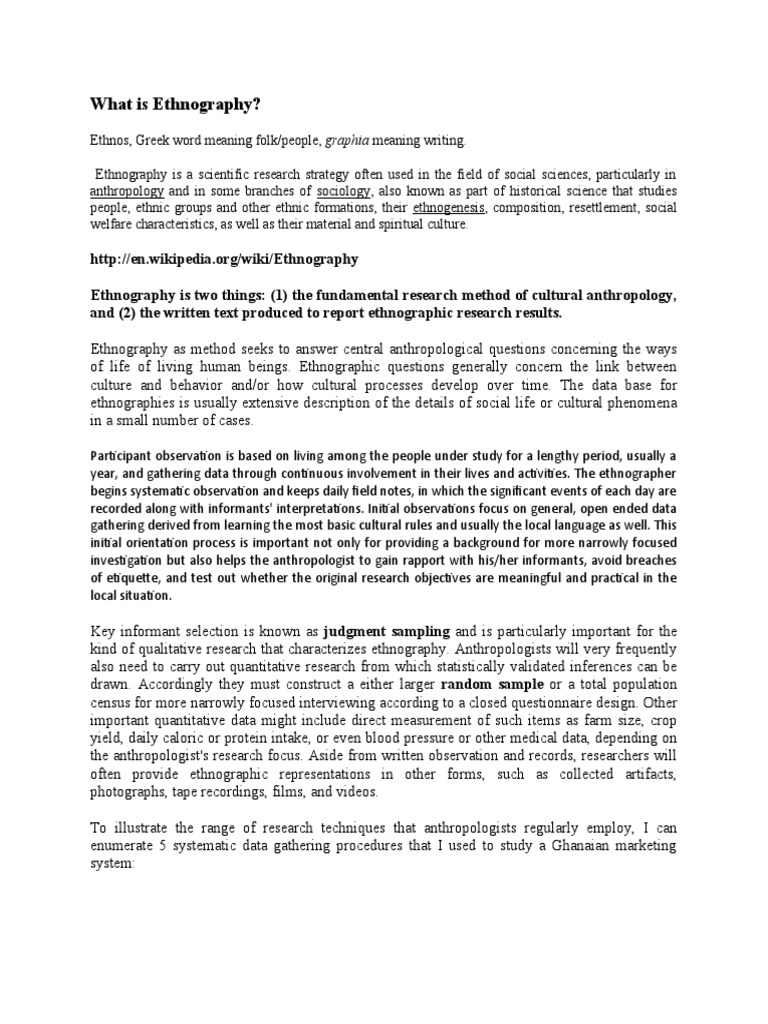 How To Be An Ethnographer | PDF | Ethnography | Anthropology