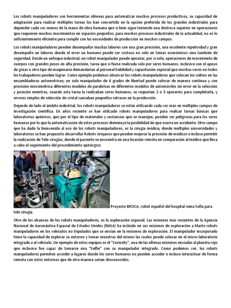 Reporte Final Robotica | PDF | Robot | Robótica