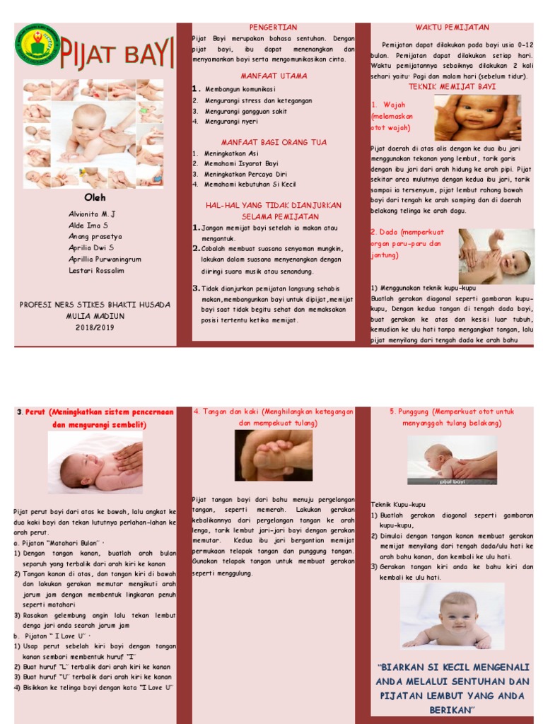 Leaflet-Pijat-Bayi BENAR | PDF