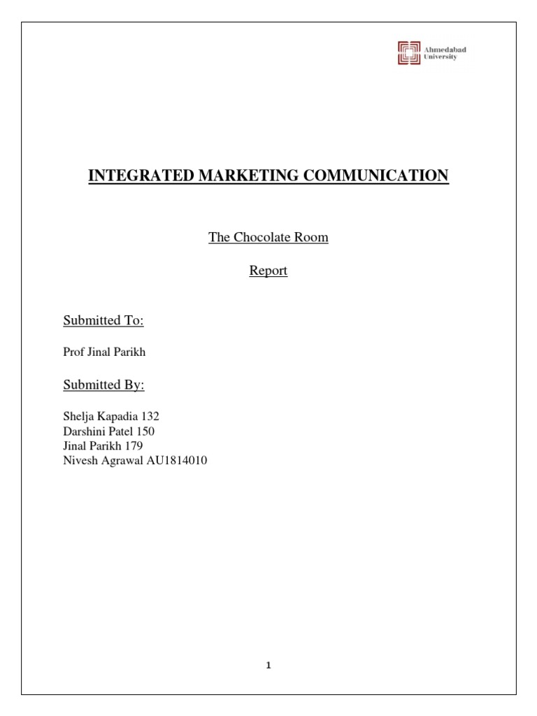 IMC Report PDF | PDF | Market Segmentation | Marketing
