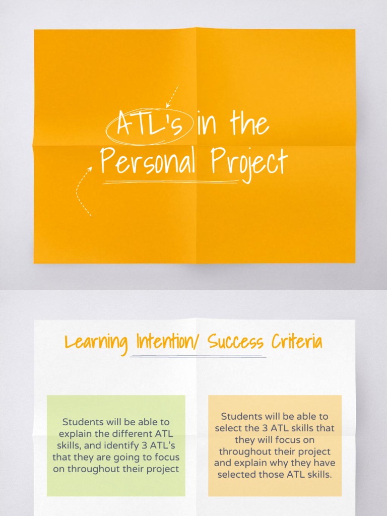 ATL Skills for Personal Project Success | PDF | Thought | Communication