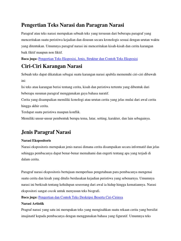 Pengertian dan Jenis Teks Narasi | PDF | Klasik