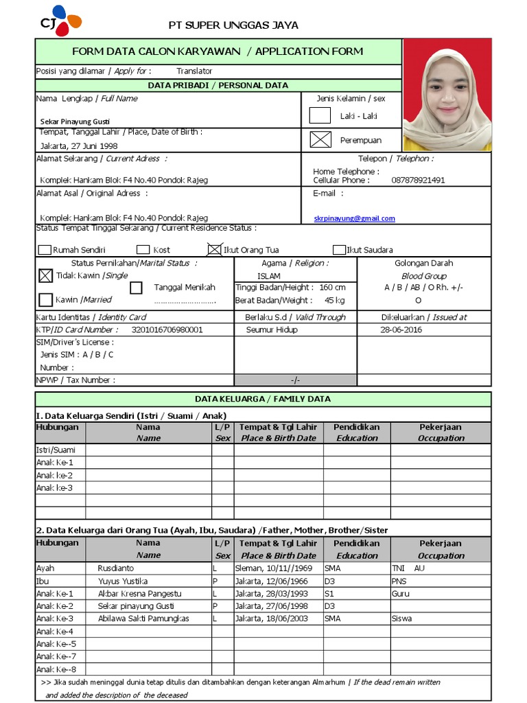 Form New Employee | PDF