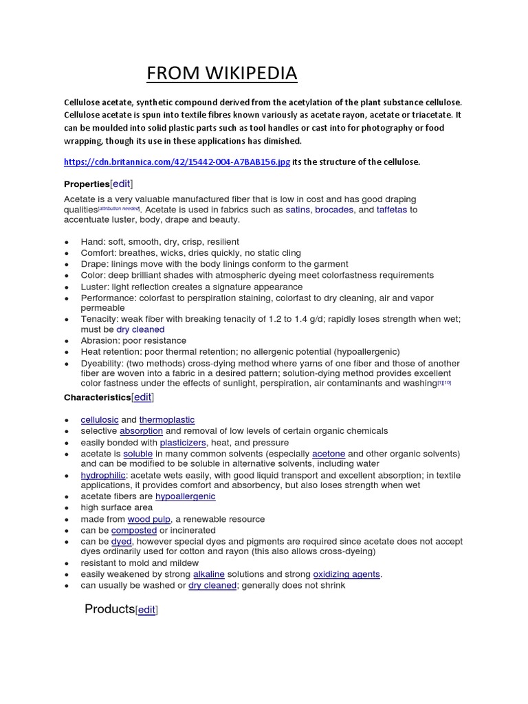 Acetate Fiber Structure