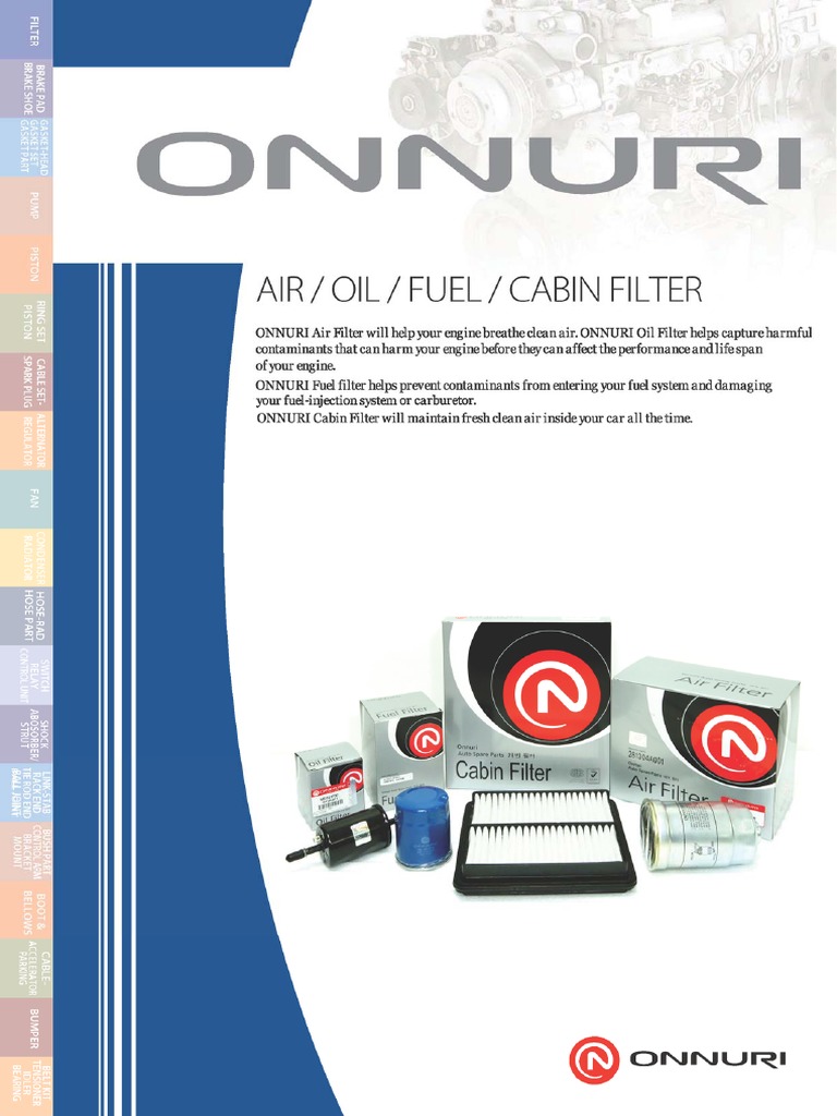 Air FILTER Onnuri PDF | PDF