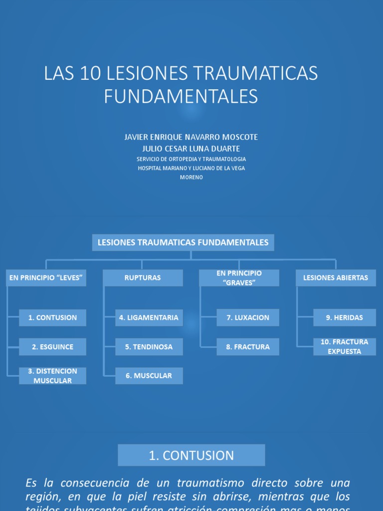 Las 10 Lesiones Traumaticas Fundamentales 1 | PDF