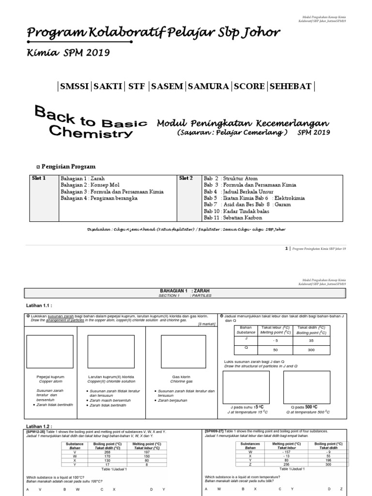 Modul Kolaborasi SBP-SBP Johor 2019 PDF | PDF