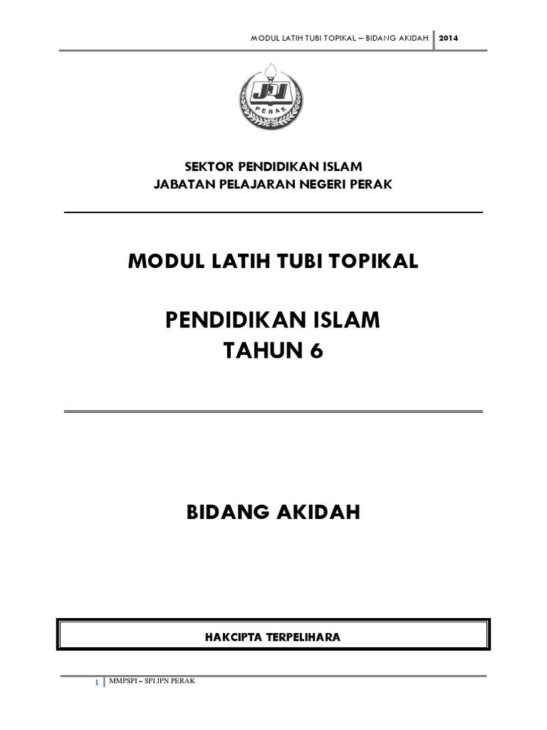 Modul Latih Tubi Topikal - Akidah PDF | PDF