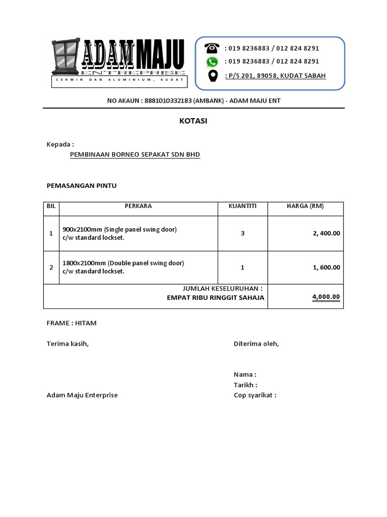 Kotasi Pembinaan Borneo Sepakat PDF | PDF