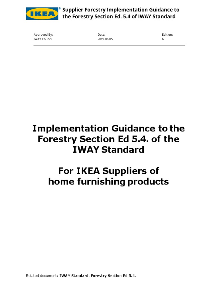 IWAY Forestry Implementation Guidance-Ed6 | PDF