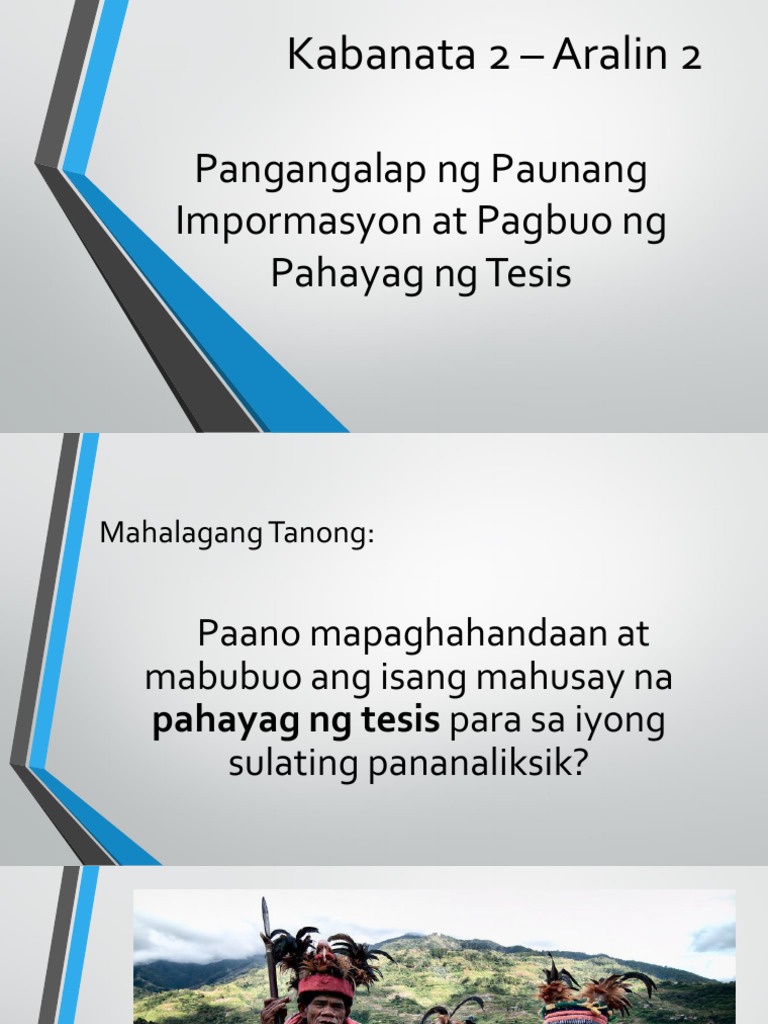 Pangangalap NG Impormasyon | PDF