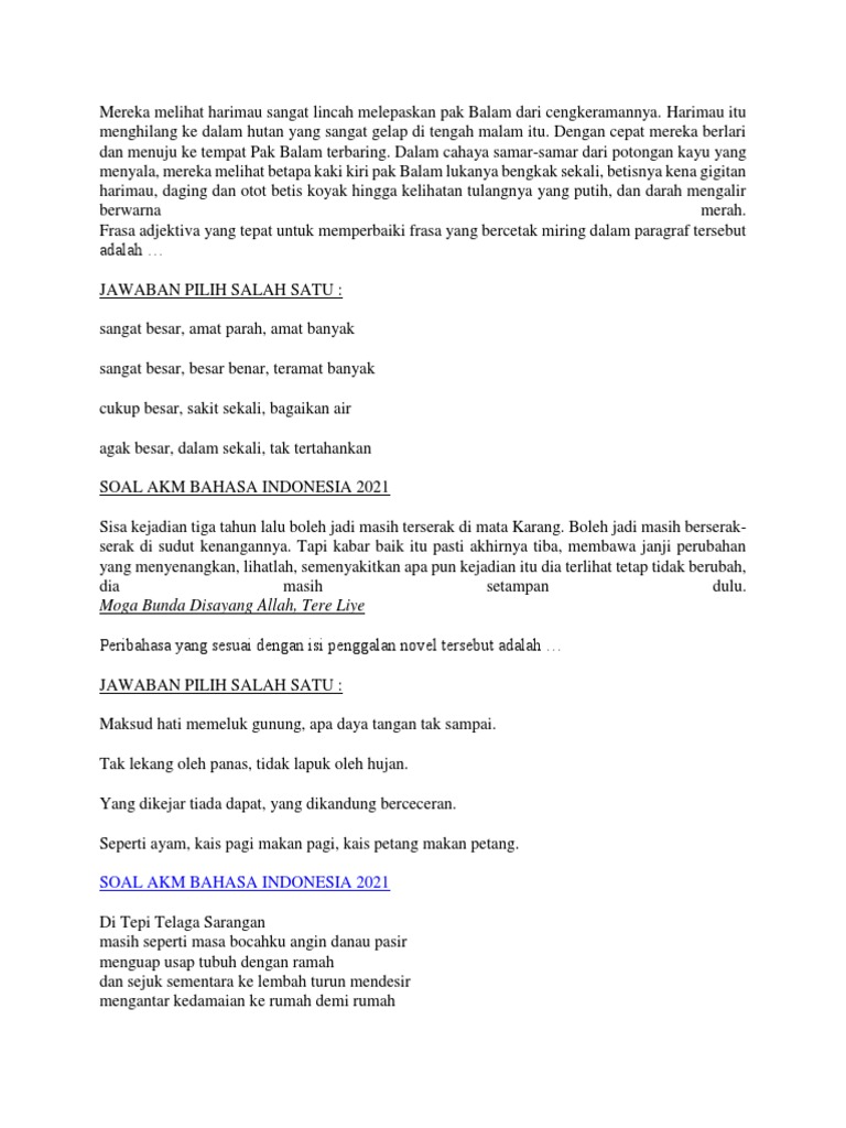 Akm Bahasa Indonesia | PDF | Kajian Bahasa Asing