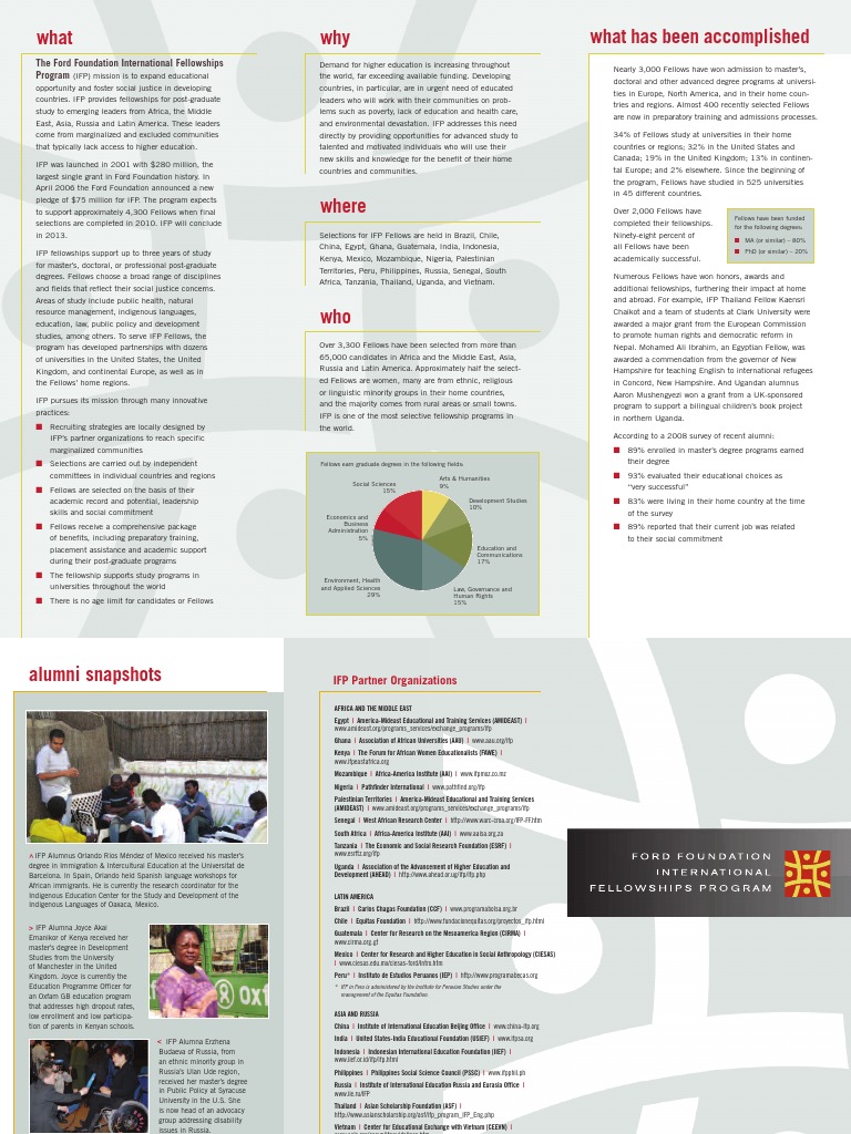 IFP Brochure2009 | PDF | University | Postgraduate Education