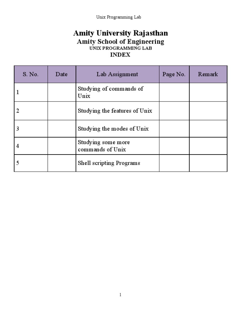 Unix Programming Lab Assignments Guide | PDF | Computer Terminal ...