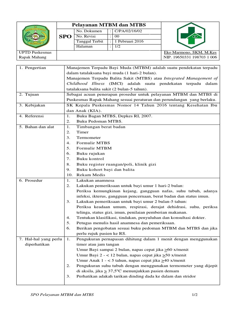 Panduan MTBM dan MTBS di Puskesmas | PDF | Kesehatan Holistik