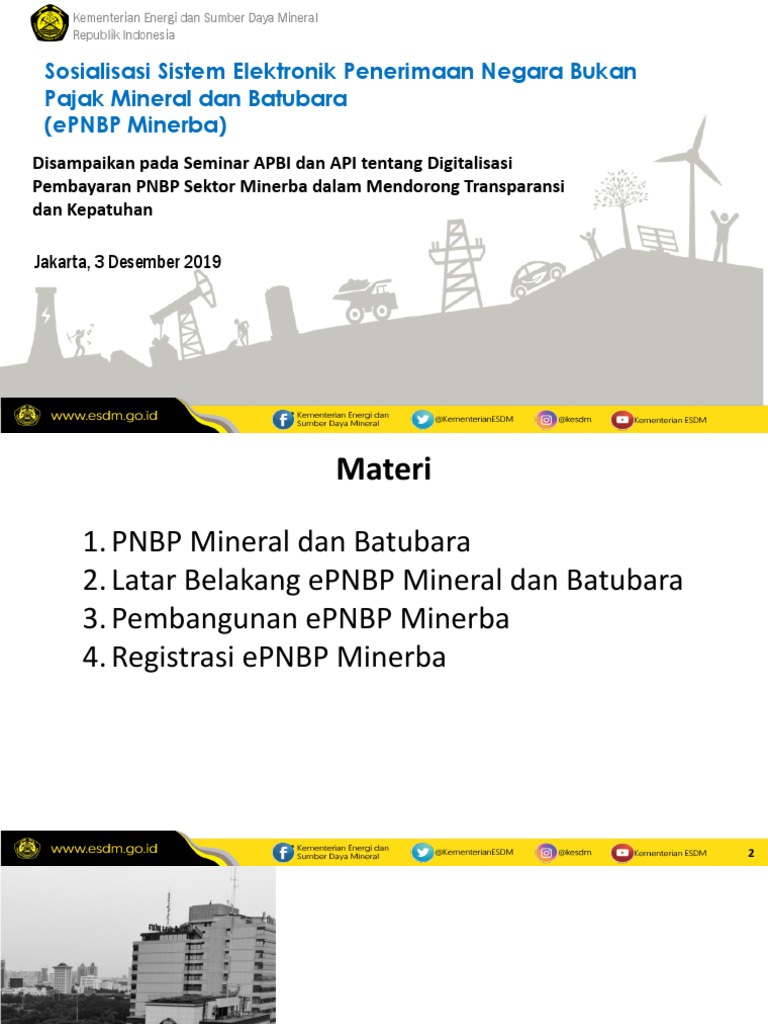 Sosialisasi Sistem ePNBP Minerba Untuk Diskusi APBI API - Desember 2019 | PDF