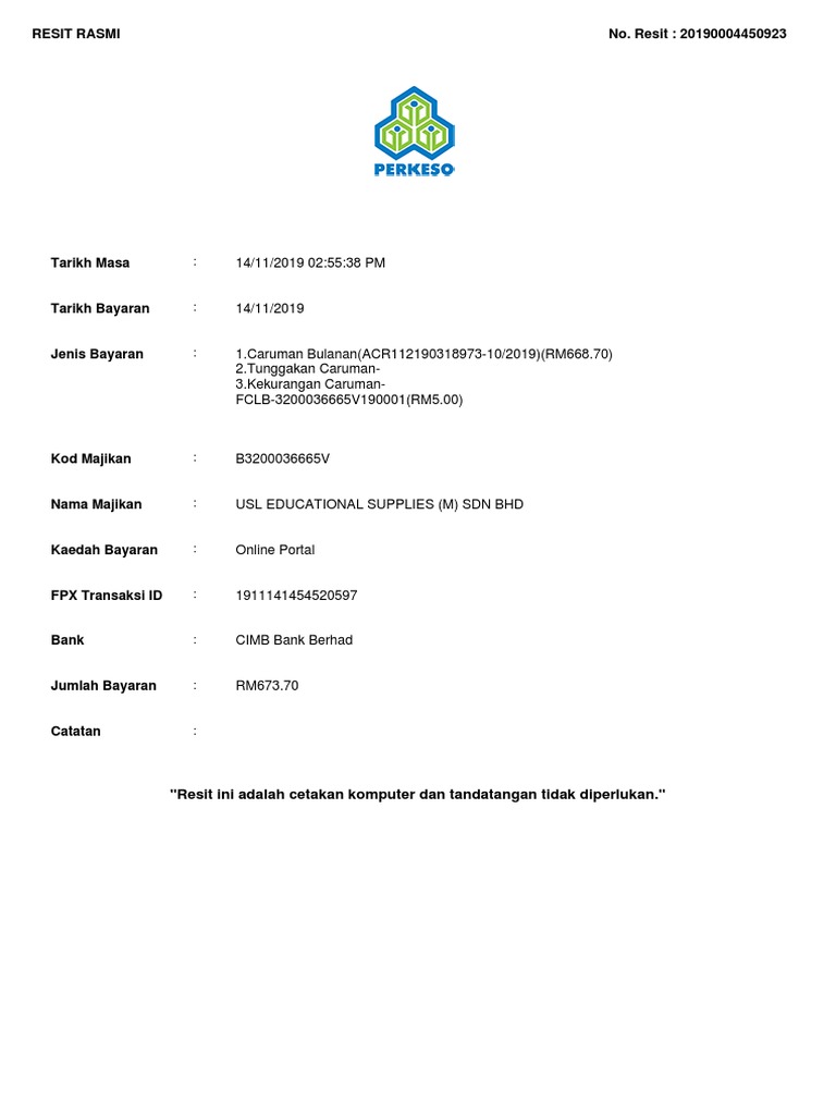 Receipt Pdf Pdf