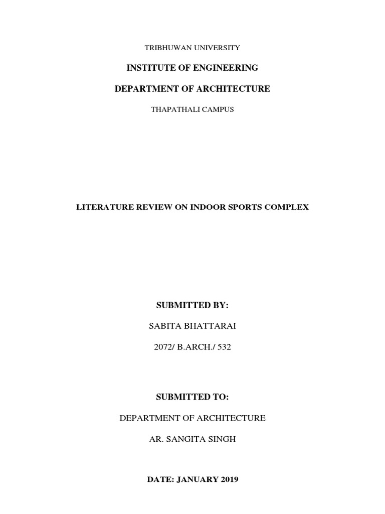 Indoor Sports Complex | PDF