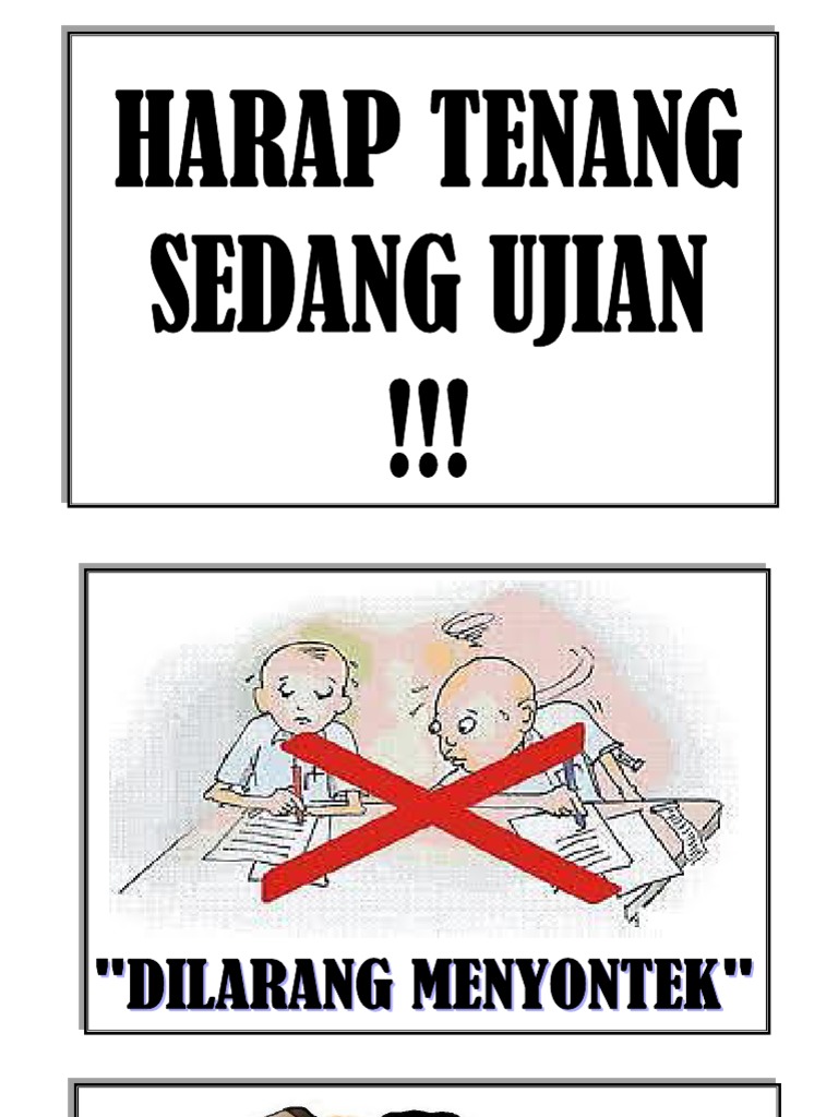 Harap Tenang Sedang Ujian | PDF