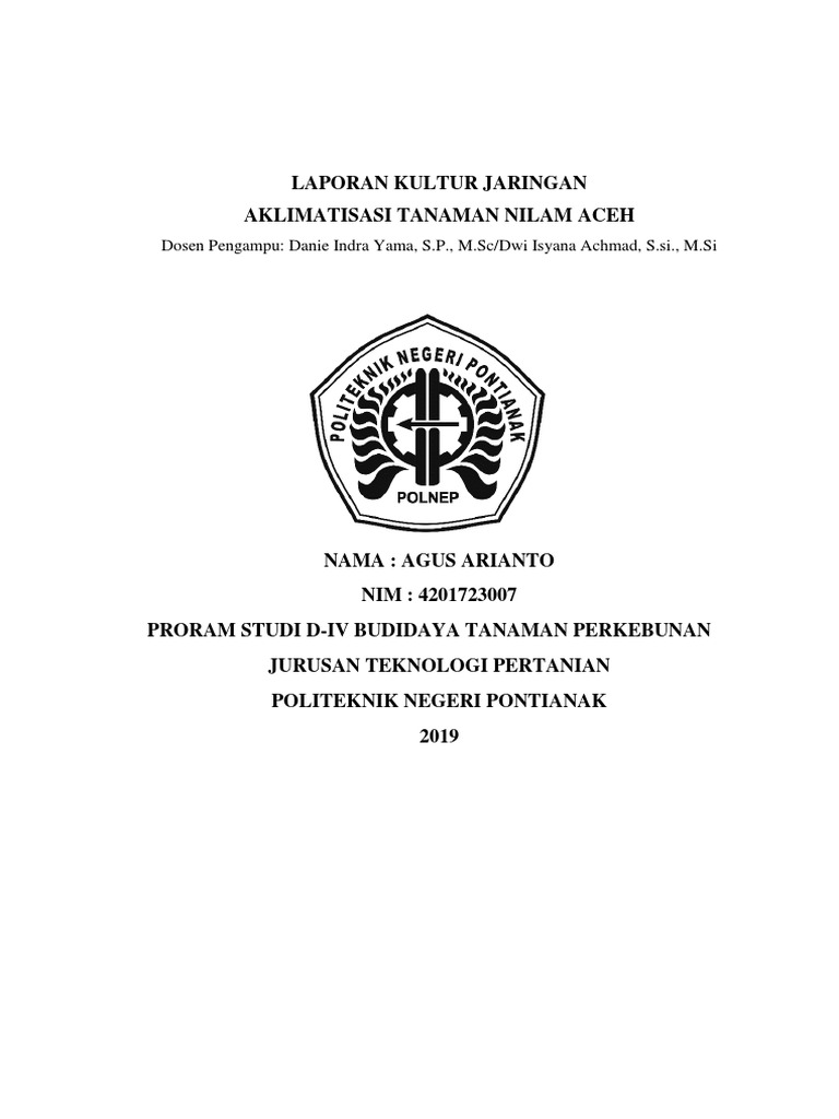 Aklimatisasi Tanaman Nilam Aceh | PDF | Griya & Taman | Sains & Matematika